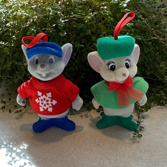 Disney | Holiday | Vintage 99 Bianca And Bernard Xmas Ornaments From ...